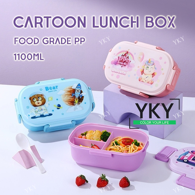 Cartoon Lunch Box for Kids Students Bento Box Microwave Tableware Lunch ...
