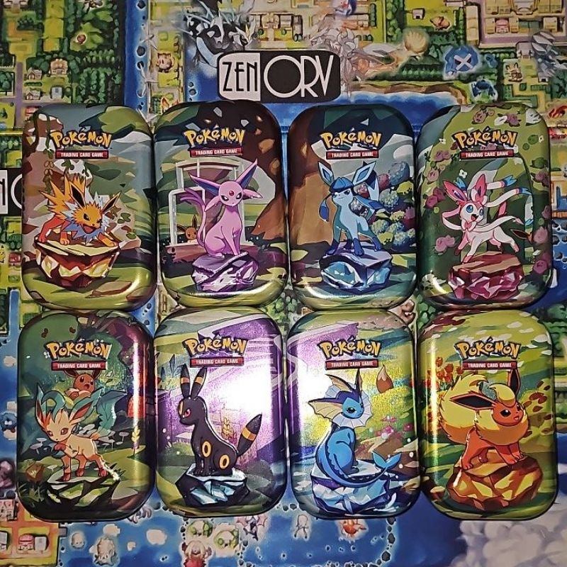 Pokemon Prismatic Evolutions Tin TCG Tins Pokemon Card Empty Used ...