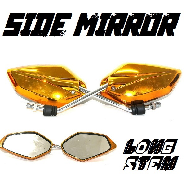 EURO SPORT R 125 e3 - SIDE MIRROR Motorcycle COLOR GOLD LONG STEM ...