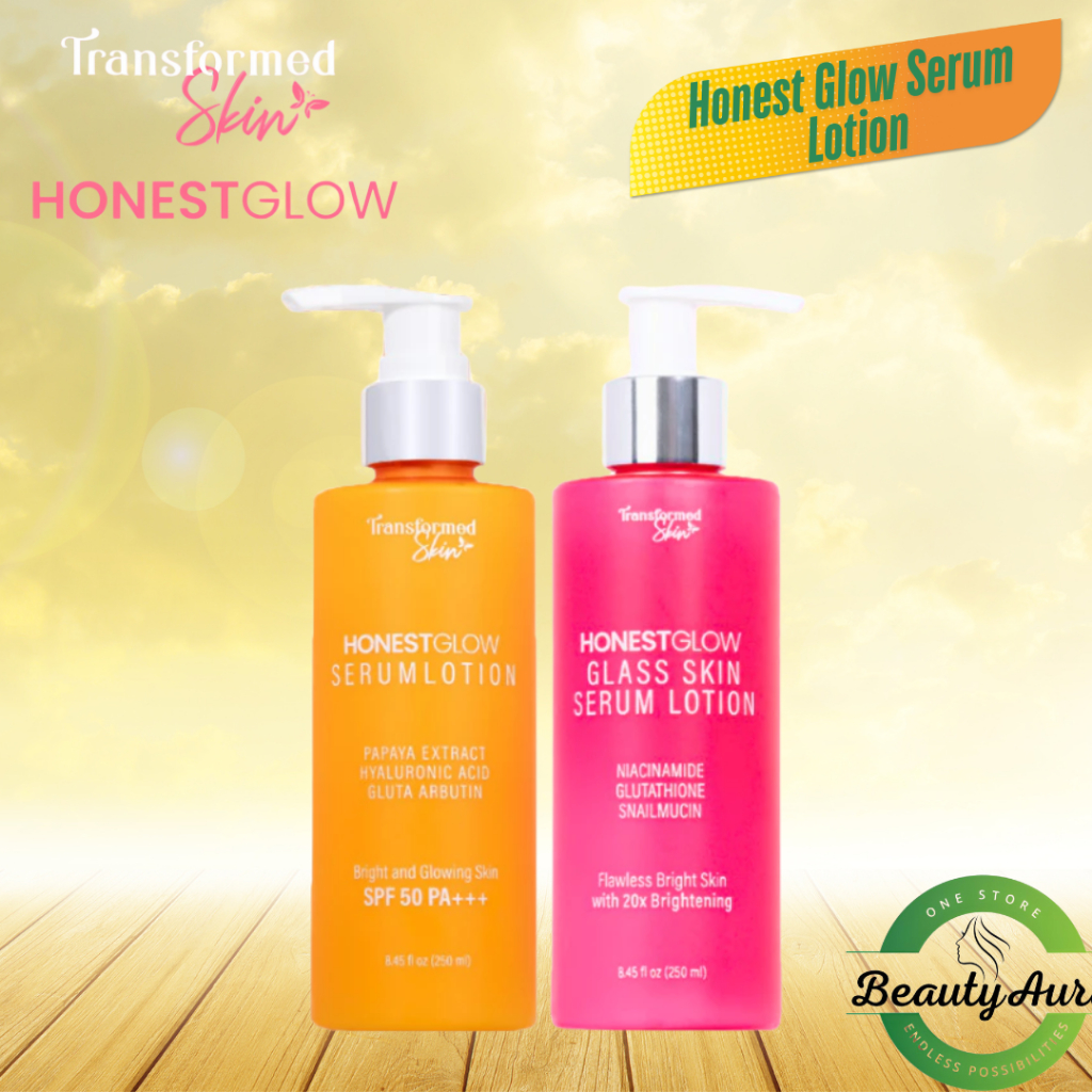 TRANSFORMED SKIN Honest Glow Serum Lotion SPF50 PA+++ 250ml | Shopee ...