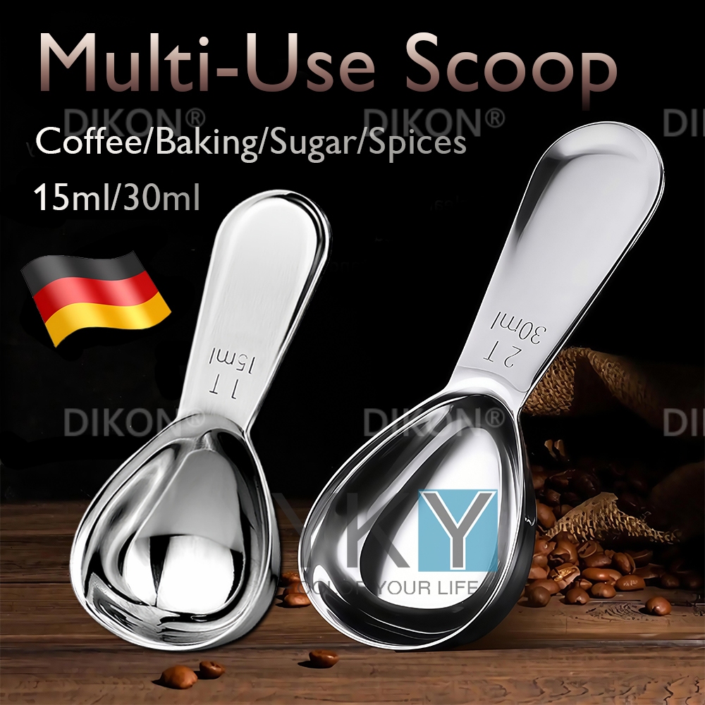 Multi-Use Scoop Stainless Steel Measuring Spoons Coffee Scoops Heavy ...