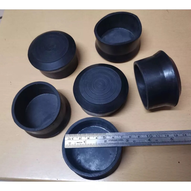 73 MM (3 INCH) HEAVY DUTY ROUND OUTER Rubber Footings (SOLD PER PIECE ...