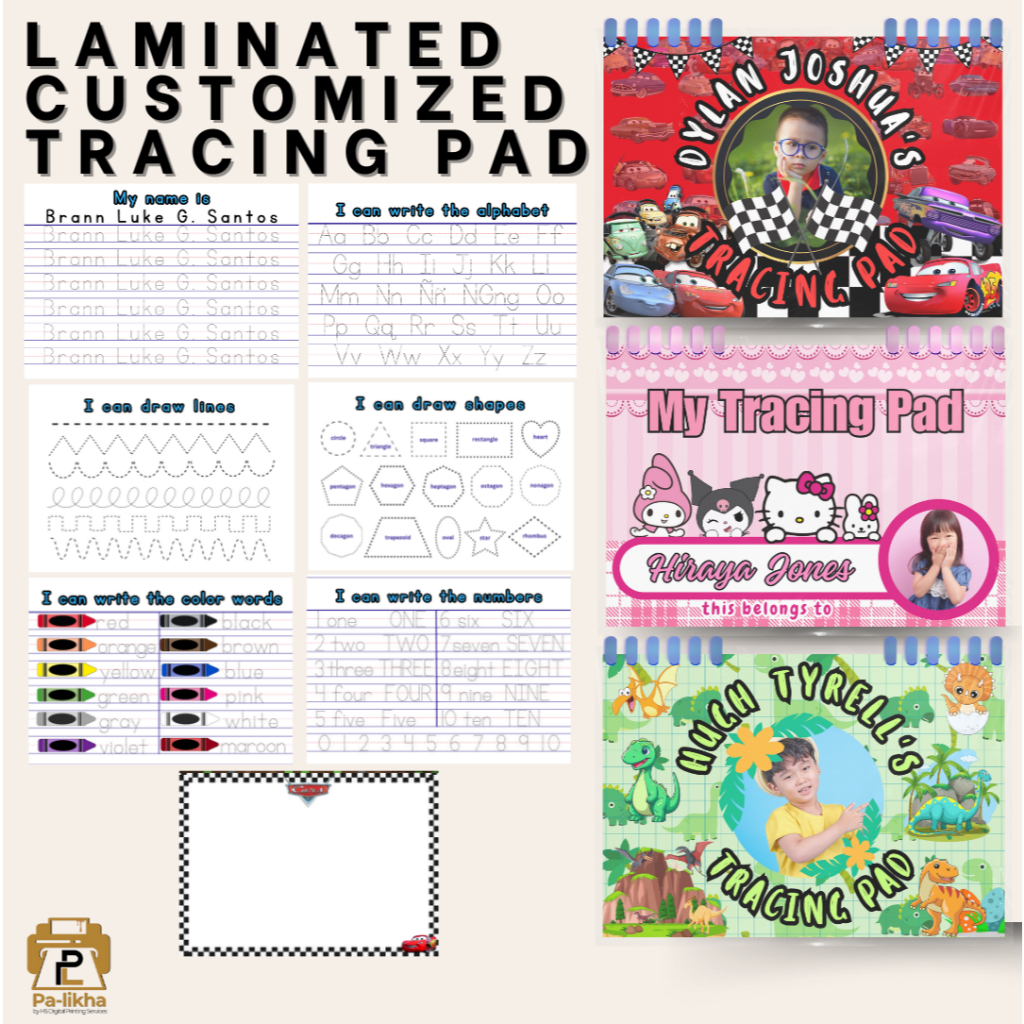 customized laminated tracing pad reusable Ideal for Marker Use (names ...