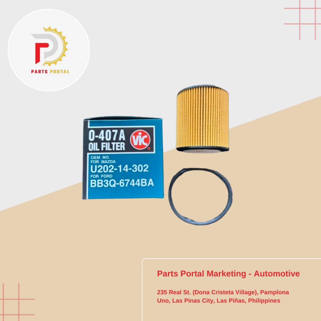 VIC Oil Filter Element Type O-407A for Ford Ranger, Everest, Mazda BT ...