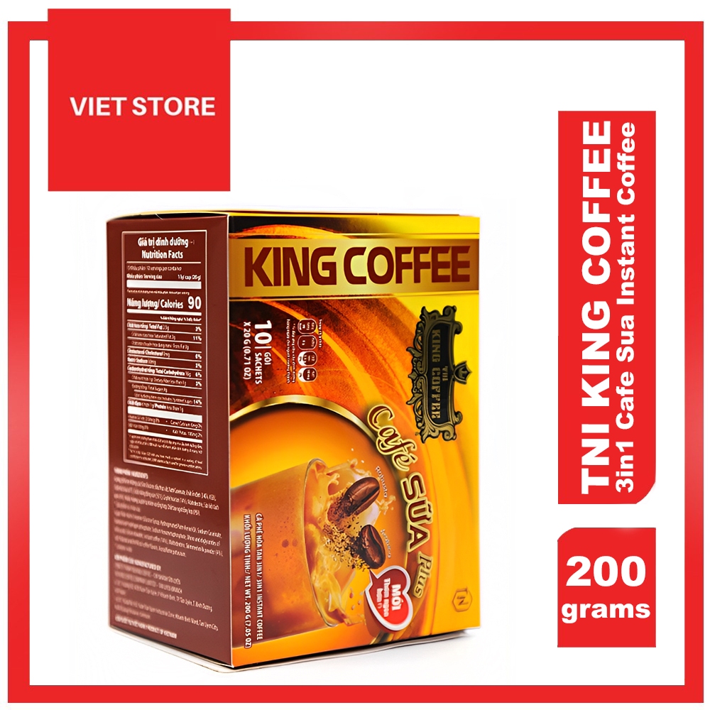 Viet Store TNI KING COFFEE 3in1 Cafe Sua Instant Coffee (10 sachets ...