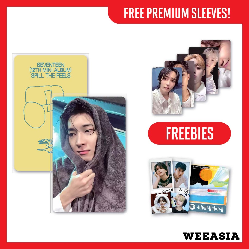 SEVENTEEN SPILL THE FEELS WEVERSE POB LOMO CARDS PHOTOCARDS WONWOO with FREEBIES | WEEASIA ver.1 ...