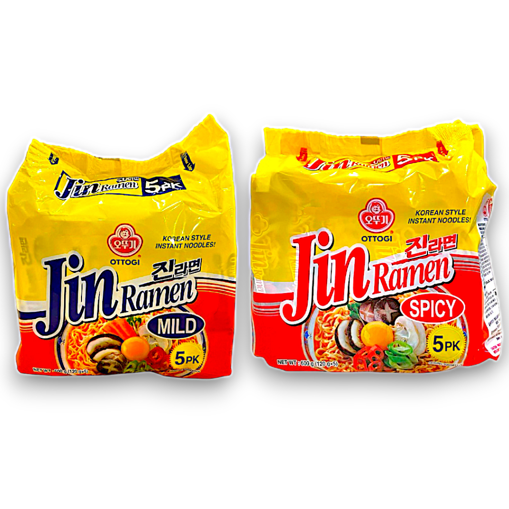 OTTOGI JIN RAMEN MILD/HOT MULTI 1PACK 5PCS*120G | Shopee Singapore