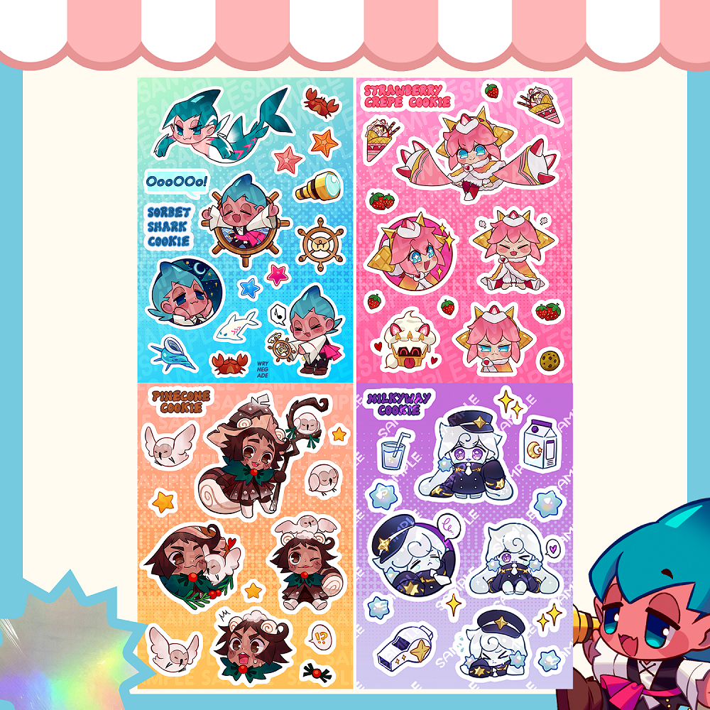 Cookie Run Kingdom Kisscut Vinyl Sticker Sheets | Shopee Singapore