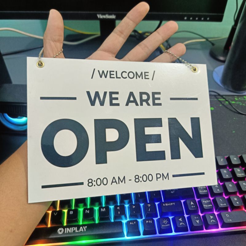 Dual sided Open and Close Signage Sintra Board | Shopee Singapore