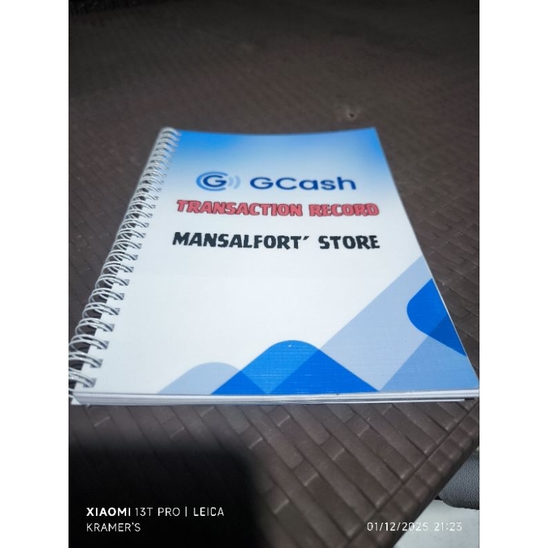 Customized Gcash Transaction Record BOOKLET 100 pages Size A5/A4 ...