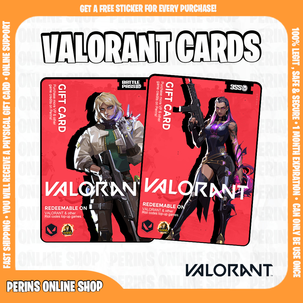 Valorant Points Cards V2 with free stickers! | Shopee Singapore