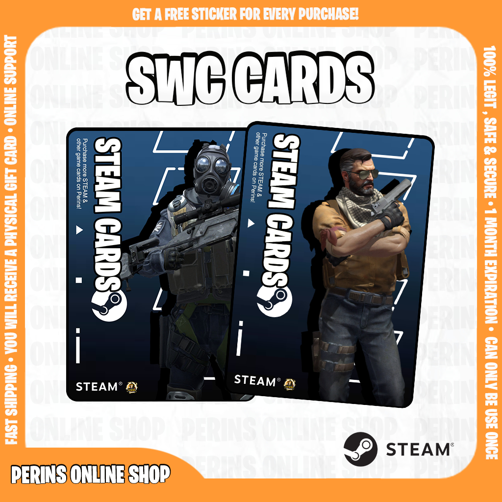 Steam Wallet Cards (50 | 100 | 250) with free stickers! | Shopee Singapore
