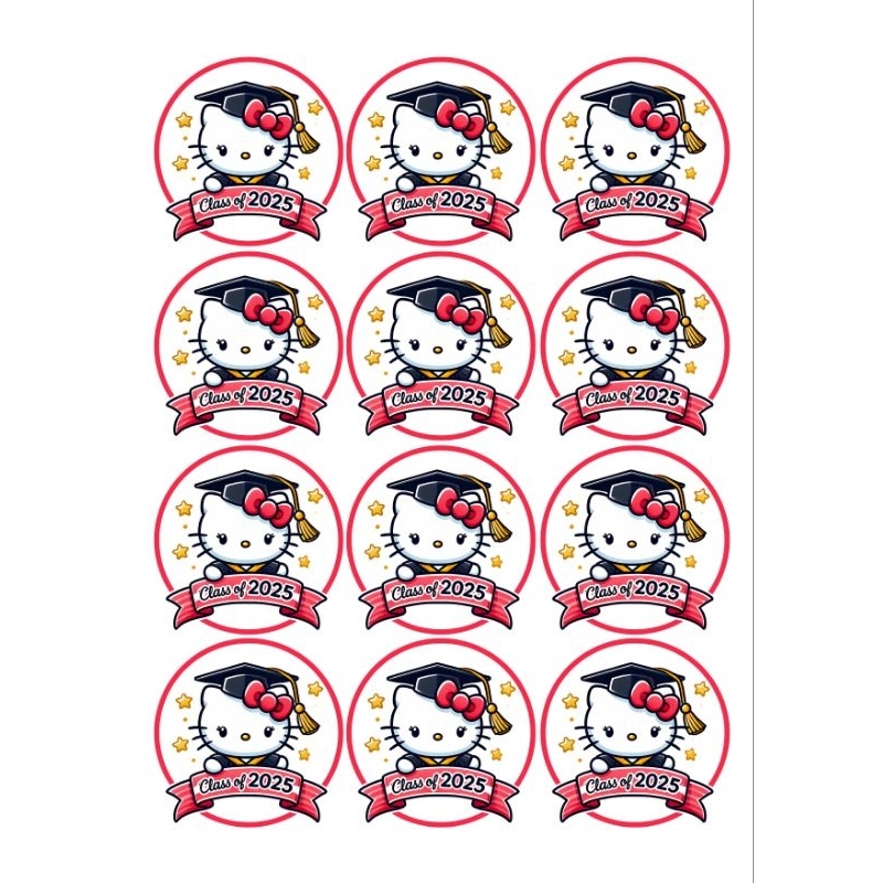 Hello Kitty 2025 Graduation Garland Centerpiece a4 print | Shopee Singapore