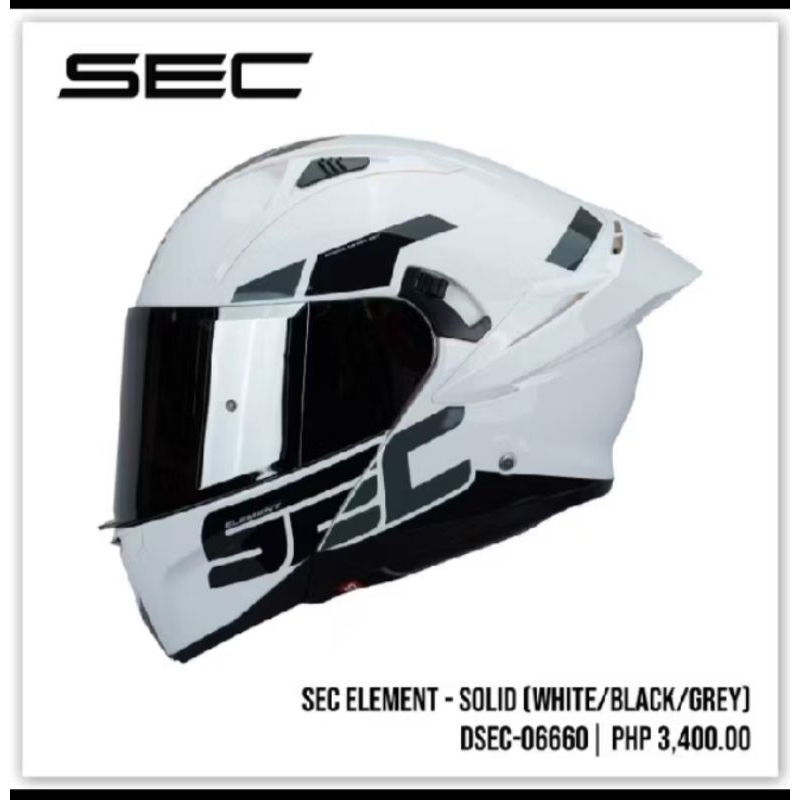 Sec helmet element modular dual visor | Shopee Singapore