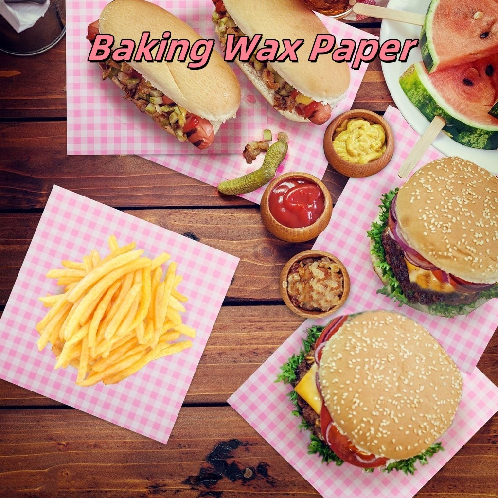 100pcs Baking Wax Paper Bento Cake Paper Burger Sandwich Cake Roll ...