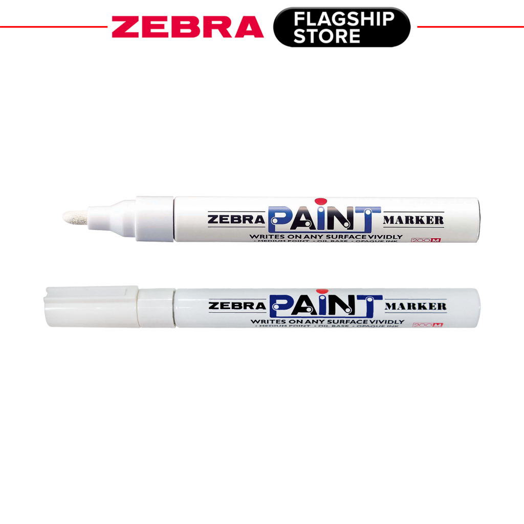 Zebra Paint Marker White MOP200MZ-W (1pc) | Shopee Singapore