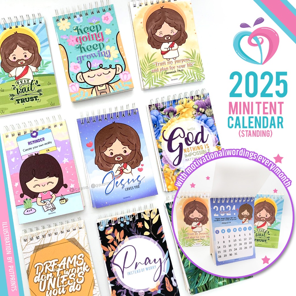2025 Mini tent desk calendar with bible verse/motivational calendar for ...