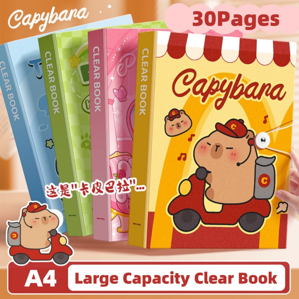 Clear Book A4 Folder Organizer 30 Pages Cartoon Clear Folder Document ...