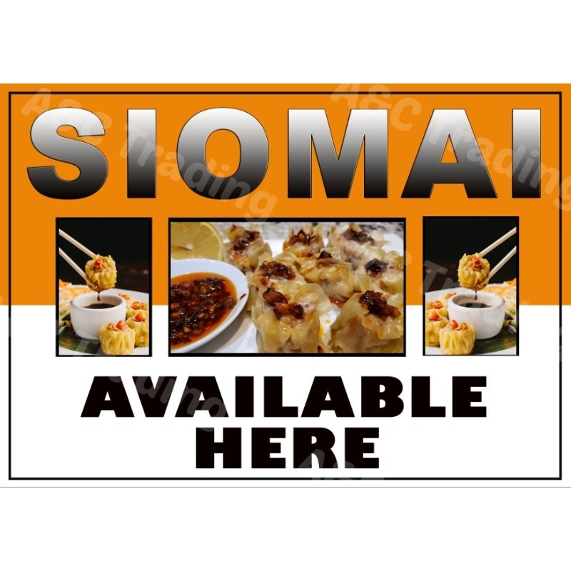 Siomai Available Here Signage A4 Sized Laminated | Shopee Singapore