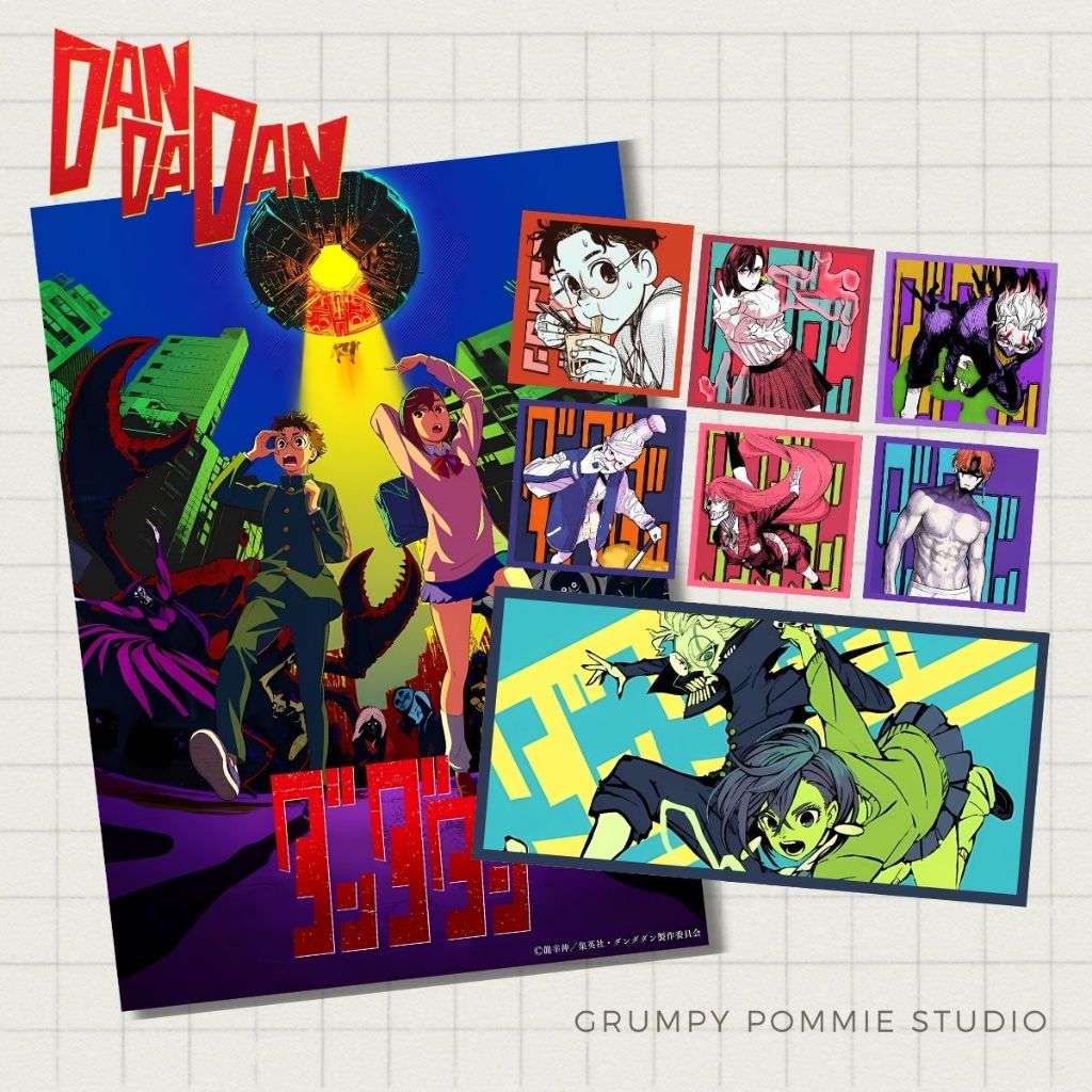 DANDADAN Bundle / Mini Poster and Holographic Stickers / Anime Manga ...