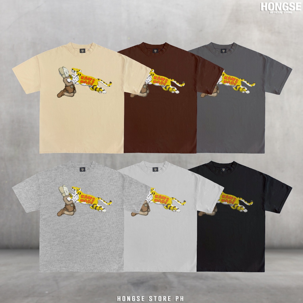 HUMAN MADE X KAWS TIGER HIGH STREET OVERSIZE PREMIUM SHIRT KAWS GDC ...