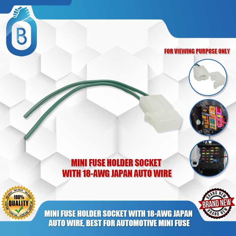 MINI FUSE HOLDER SOCKET WITH 18-AWG JAPAN AUTO WIRE, BEST FOR ...