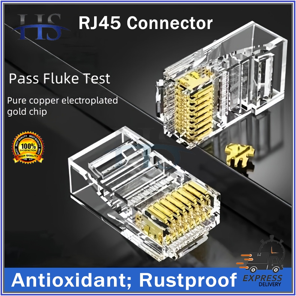 CAT5 CAT6 RJ45 connector 8P8C modular Ethernet cable header plug ...