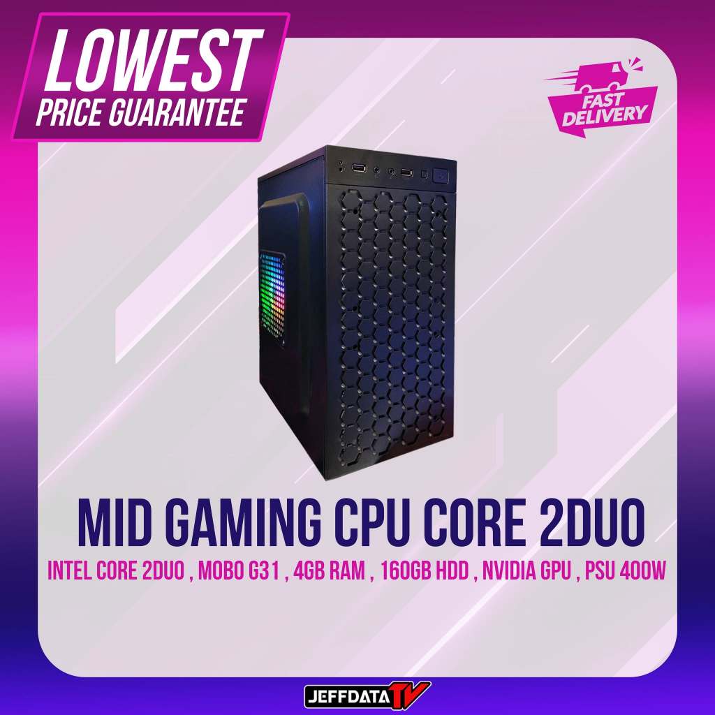 CPU Desktop Mid Gaming intel Dualcore 2.5-2.7ghz 4gb Ram Nvidia GT210 ...