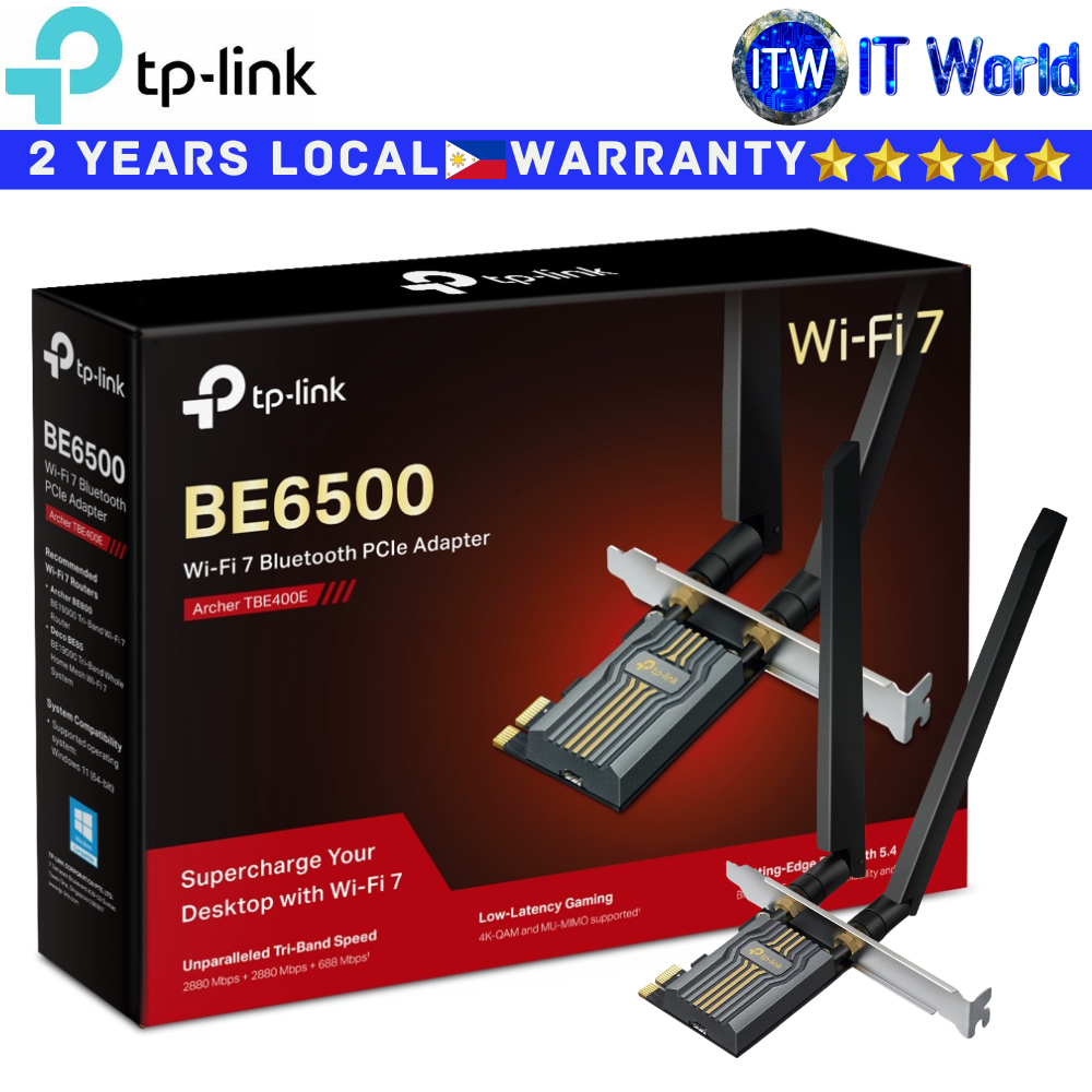 TP-Link Wireless Adapter Archer TBE400E BE6500 Wi-Fi 7 Bluetooth 5.4 ...