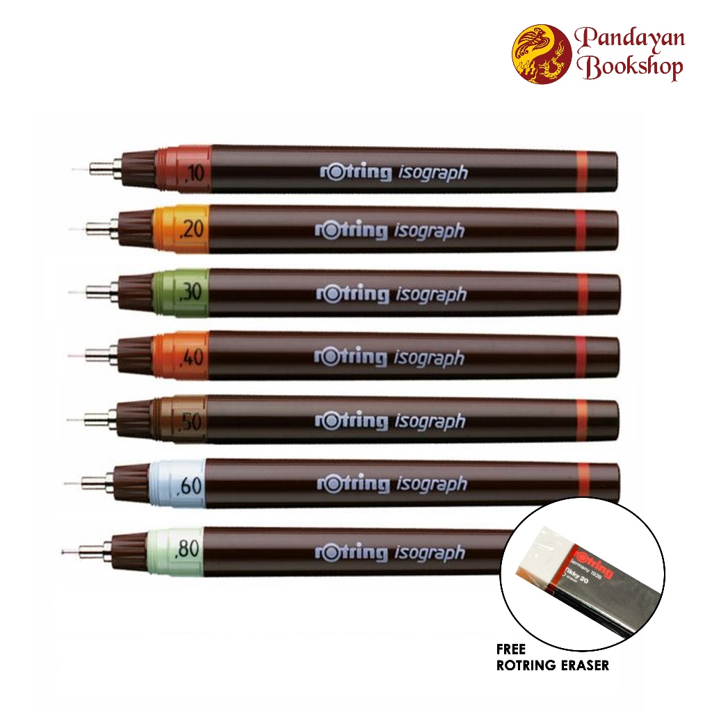 rOtring Isograph Technical Pen (with free eraser) | Shopee Singapore