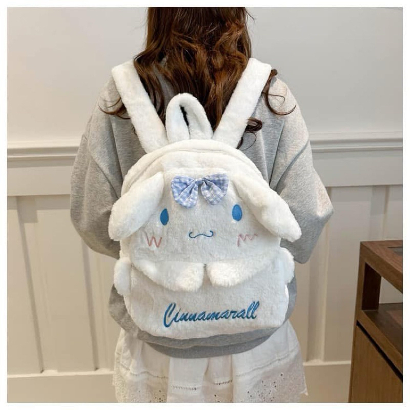 Sanrio Backpack Plush Bag Cinna My Melody Kuromi Cute Designs | Shopee ...