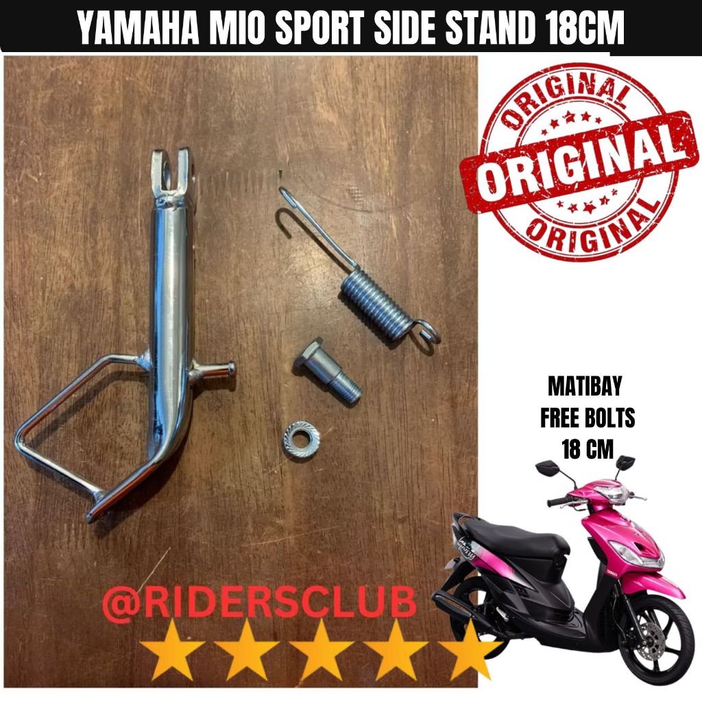 18 CM SILVER SIDE STAND for YAMAHA MIO SPORTY with Bolts for motorcycle ...