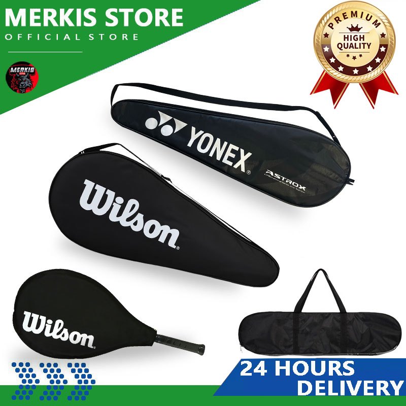 Bag Wilson Single Pack Tennis Racket Bags Black Bag Cover Protective ...