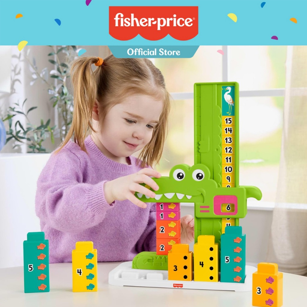 Fisher-Price Preschool Learning Toy Adding Alligator Counting Activity ...