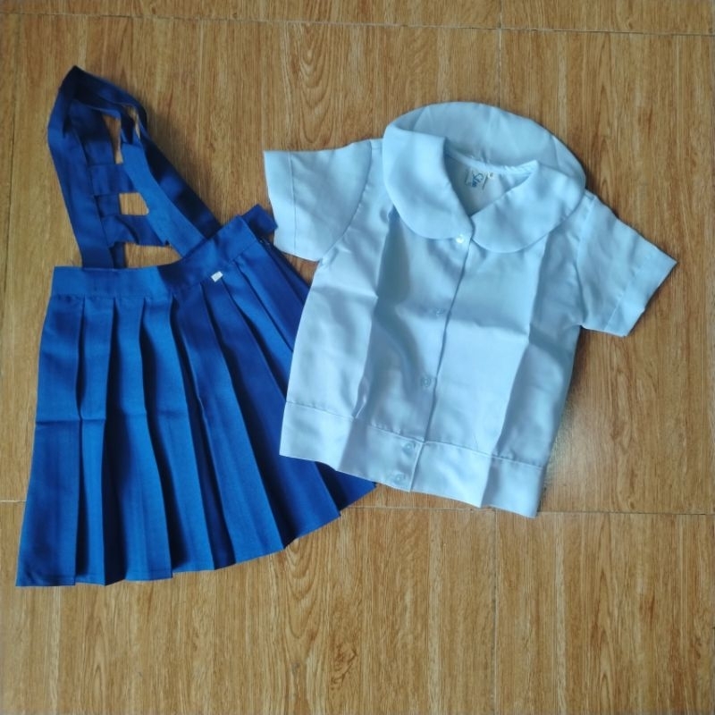 PALDA AND BLOUSE ROYAL BLUE TERNO FOR KENDER AND GRADE 1 SCHOOL UNIFORM ...
