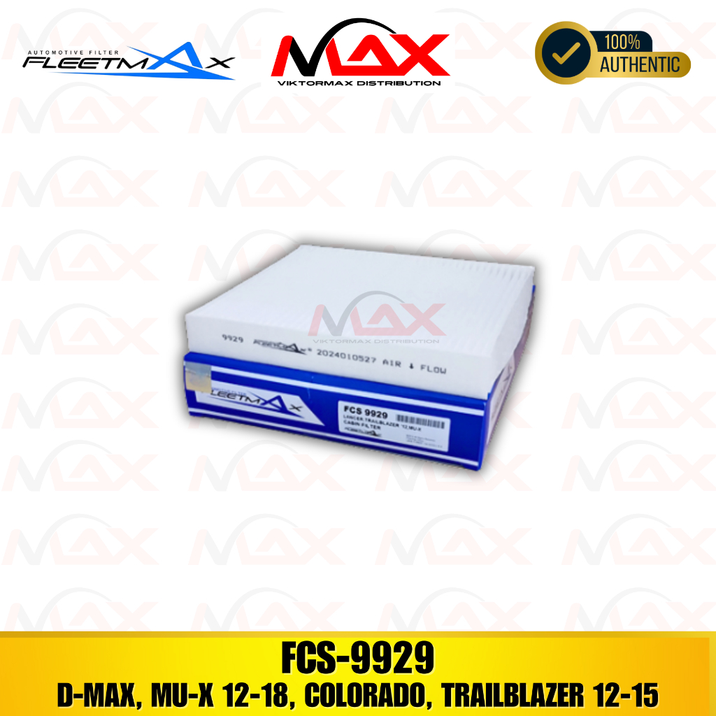 FCS-9929 FLEETMAX CABIN AIR FILTER FOR D-MAX, MU-X 12-18, COLORADO ...