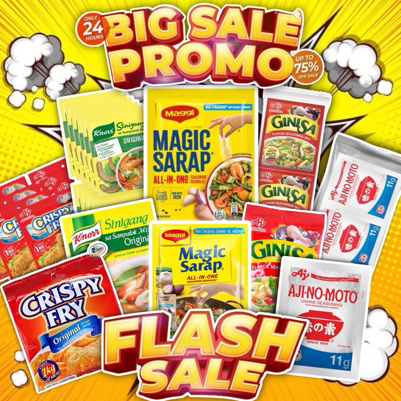Magic Sarap,GinisaMix,SinigangMix,Crispy Fry,Ajinomoto,Knorr Cubes ...