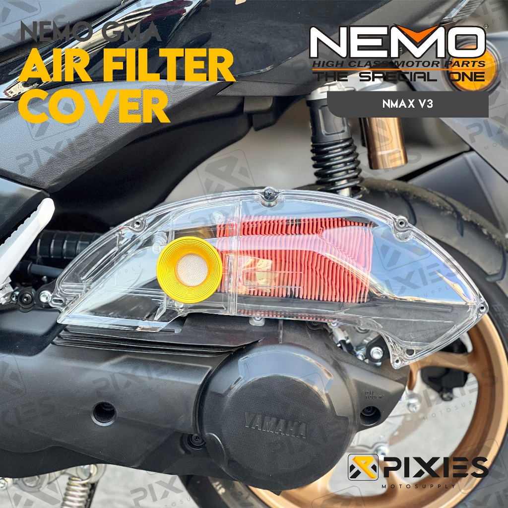 NEMO AIR FILTER COVER CLEAR, TRANSPARENT AND SMOKED FOR YAMAHA NMAX V3 ...