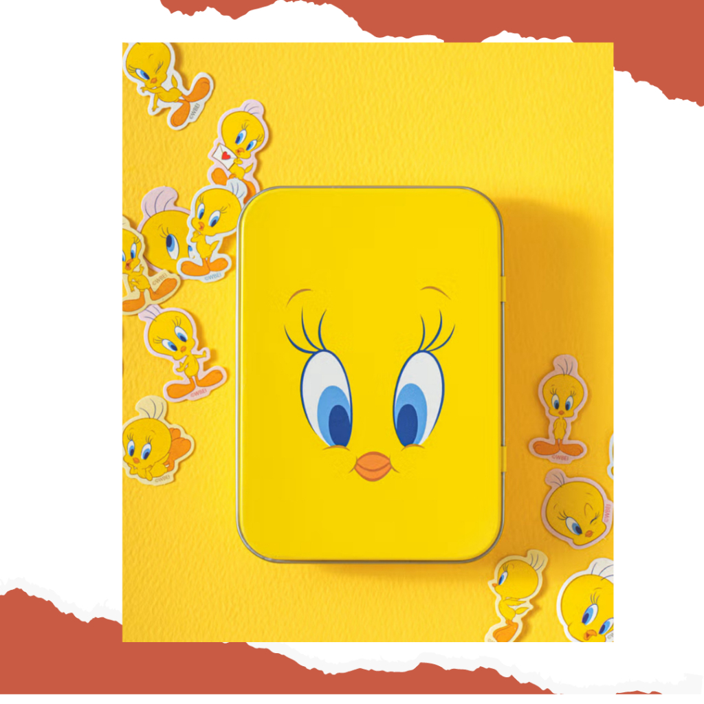 DAISO KOREA - Tweety Sticker & Tin Case Set | Shopee Singapore