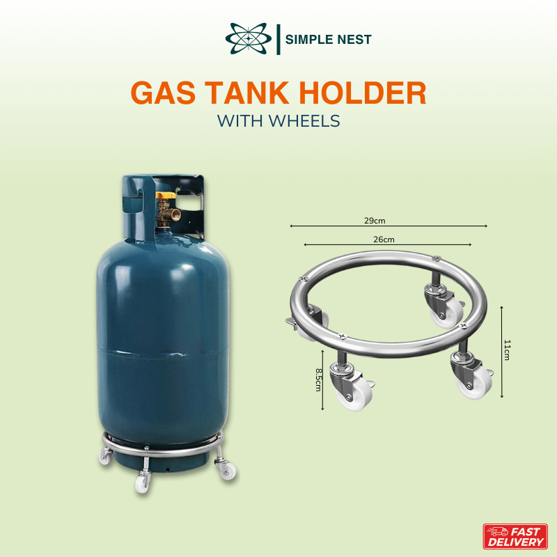 Gas Tank Stand with Wheels – Heavy Duty Propane Cylinder Base Holder ...
