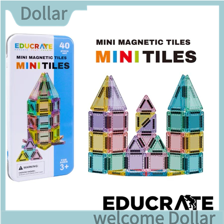 mini magnetic building blocks Educational toys, mini magnetic tiles set ...