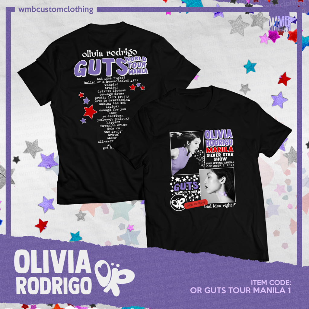 Olivia Rodrigo GUTS World Tour 2024 Concert Shirts by WMB Clothing ...