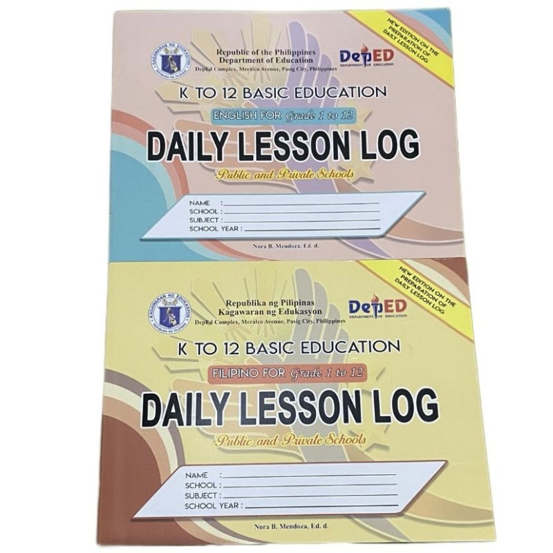 daily lesson log. english and filipino for grade 1 to 12. | Shopee ...