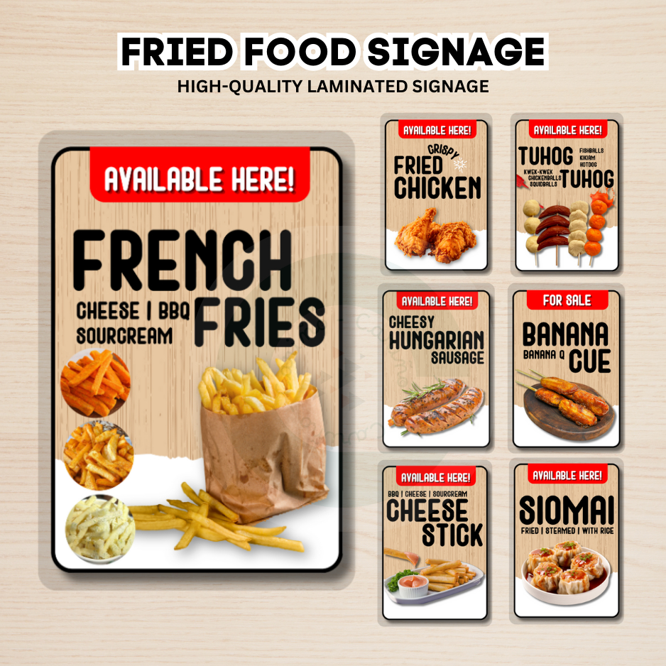 Fried Signages | Fries Signage l Fries Sign | Laminated Signage ...