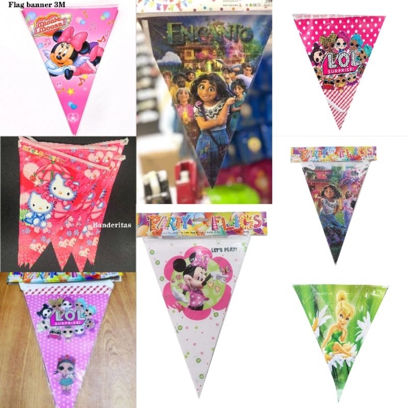 Character Banderitas Flags Triangle Encanto Mirabel Tinkerbell Minnie ...
