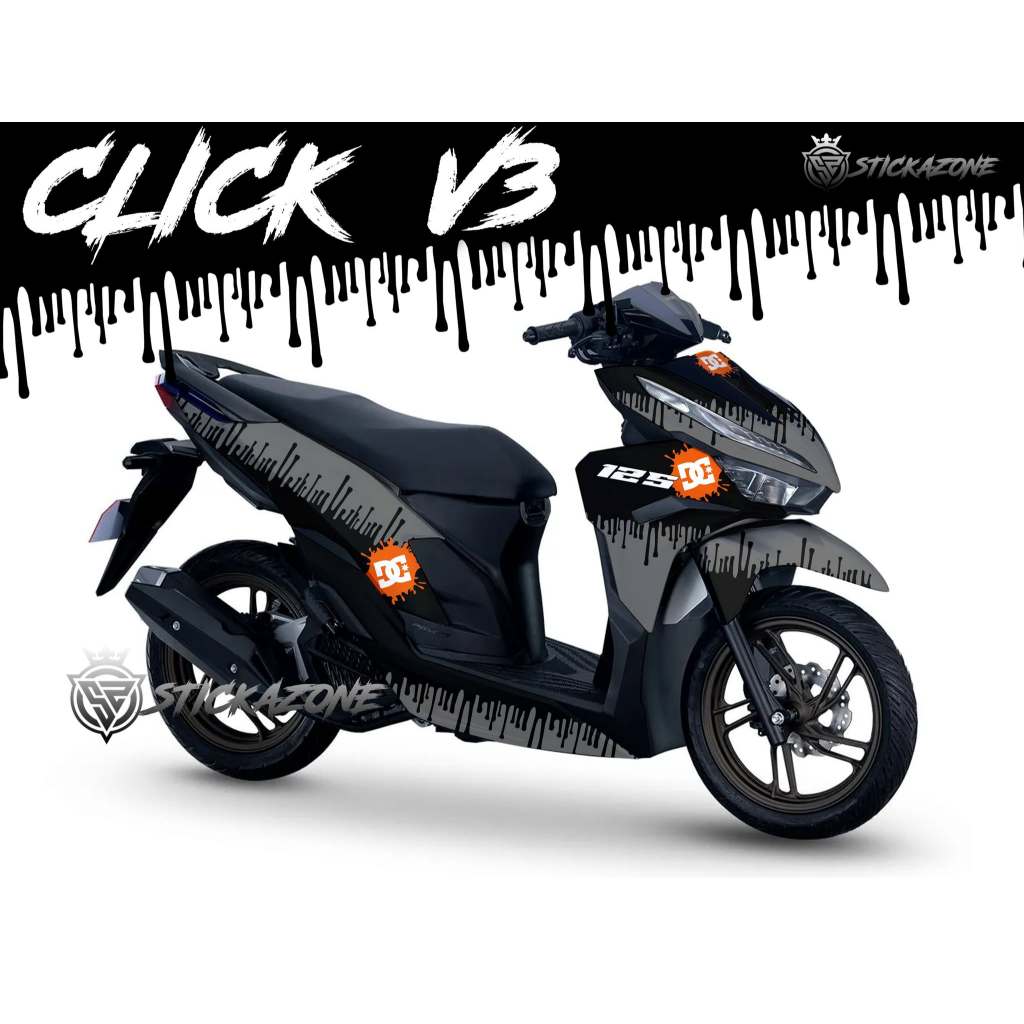 HONDA CLICK V3 CUSTOM STICKER DECALS PRINTED LAMINATED | Shopee Singapore