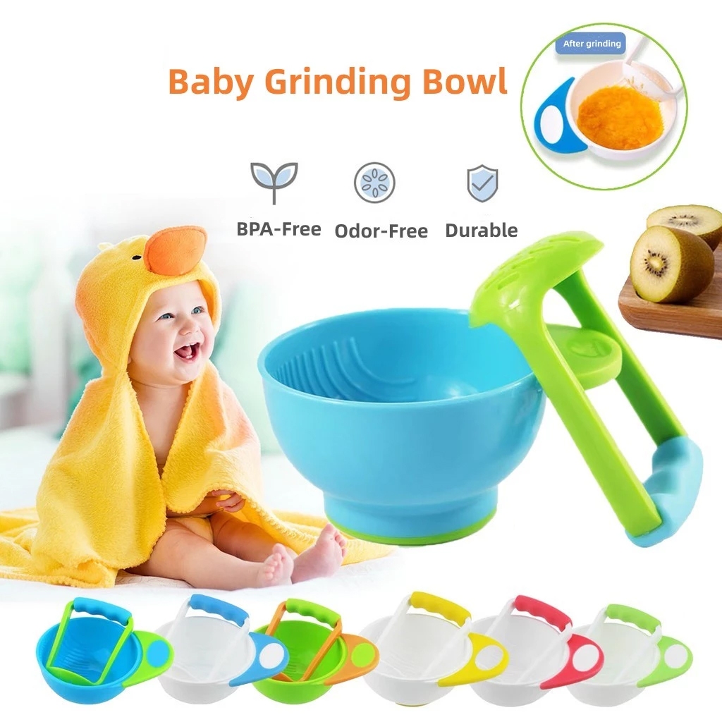 Baby Food Manual Mashing Bowl Set Grinder Tool Masher Food Grinder ...