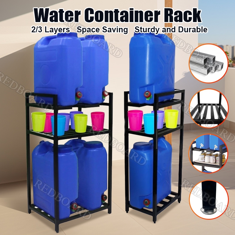 3-Tier Water Container Gallon Rack Sturdy Stable & Easy-to-Use Water ...