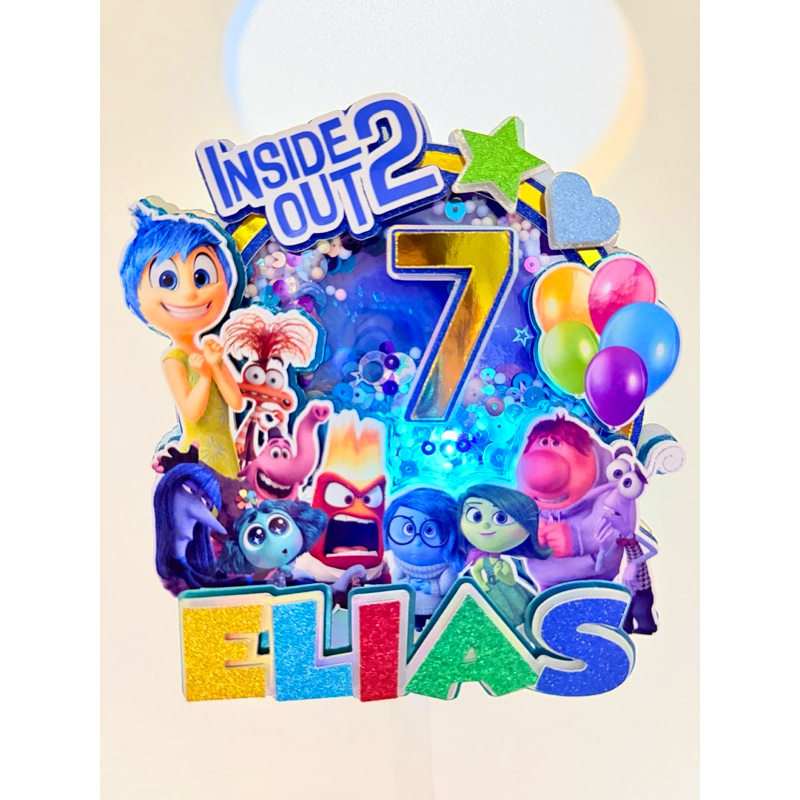 Inside Out 2 Cake Topper | Birthday Cake Topper| Layered | Personalized ...