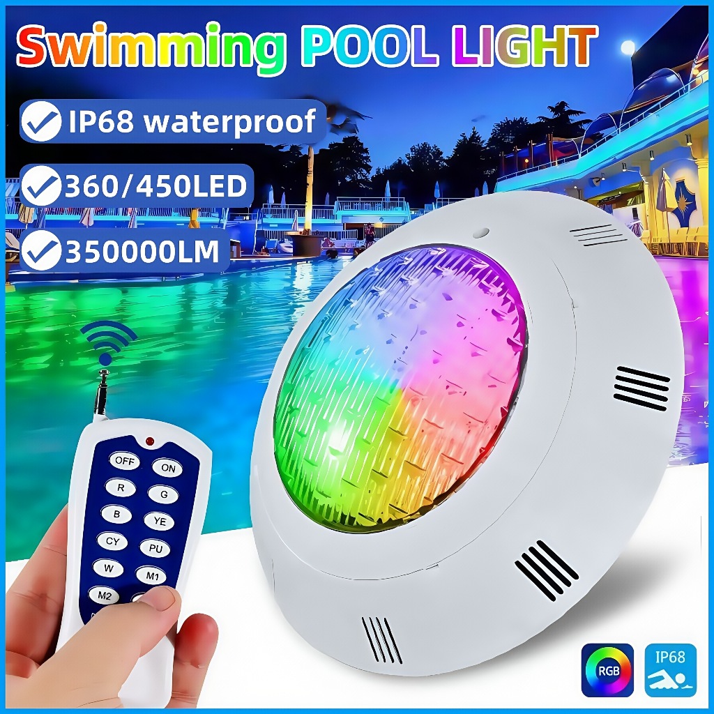 【Free Ship】RGB Underwater Swimming Pool Light Waterproof Fountain Pond ...
